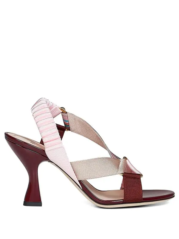 Fendi Iconic Colibrì Leather And Fabric Sandals - Multicolor