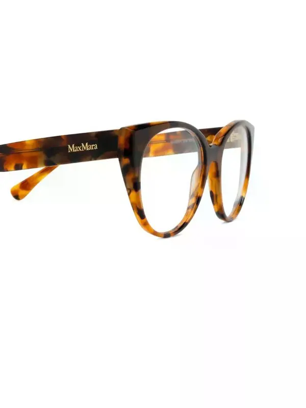 Max Mara Tortoiseshell-effect Cat-eye Glasses
