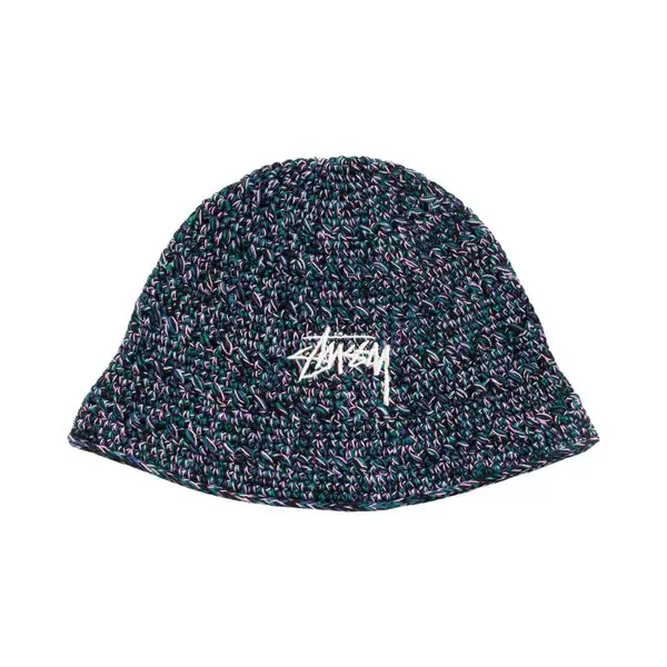 StÜssy Hemp Stock Knit Bucket Hat - Blue