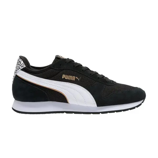 PUMA St Miler Leopard Print Sneakers - Black