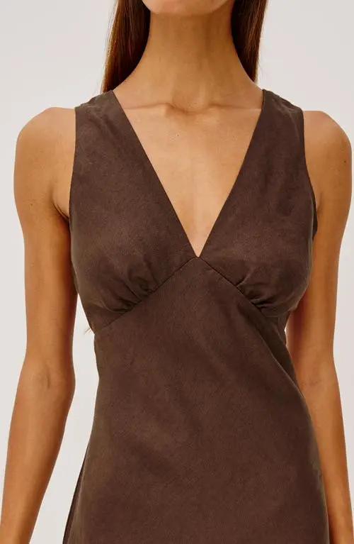 Rails Avianna Plunge Neck Linen Maxi Dress