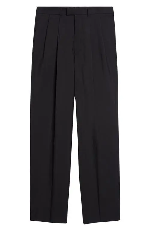 Givenchy Double Pleat Wool & Mohair Trousers - Black