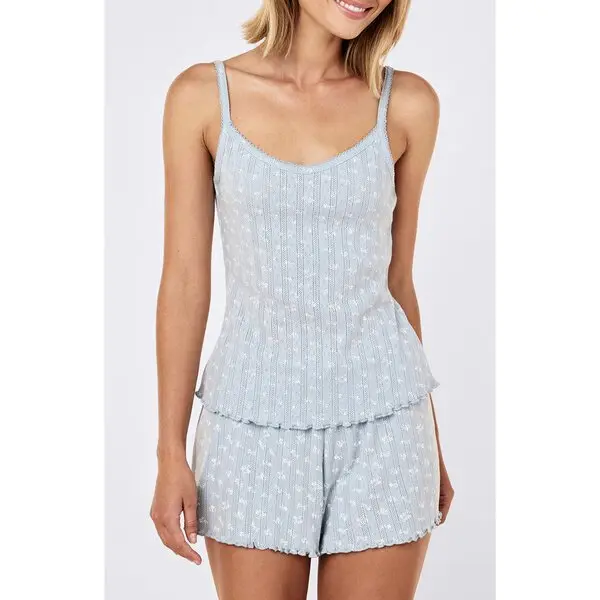 PAPINELLE Imogen Pointelle Camisole - Celestial Blue