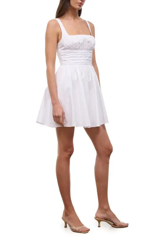 Staud Sleeveless Pleated Mini Dress