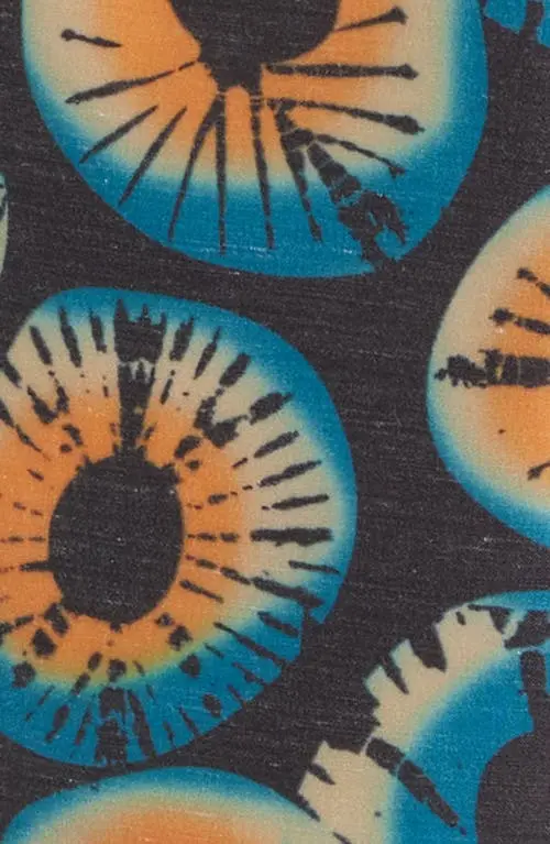 RIZORT Eye Print Drawstring Cotton Blend Shorts