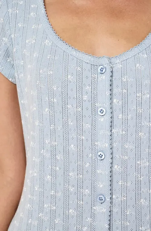 PAPINELLE Imogen Pointelle Sleep Top