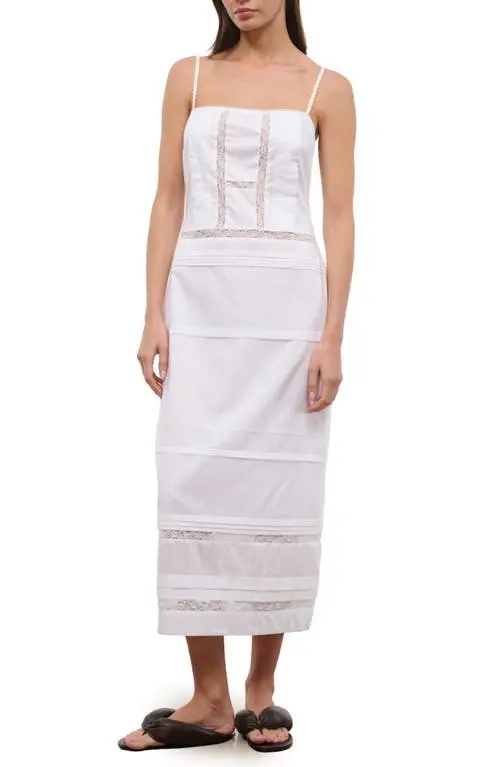 Staud Corinna Lace Detail Maxi Dress - Ivory