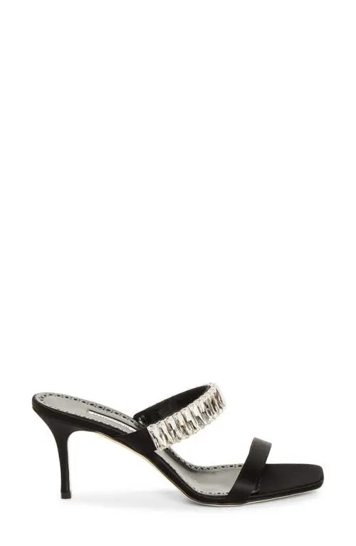 Manolo Blahnik Sako Bay Crystal Embellished Stiletto Sandal