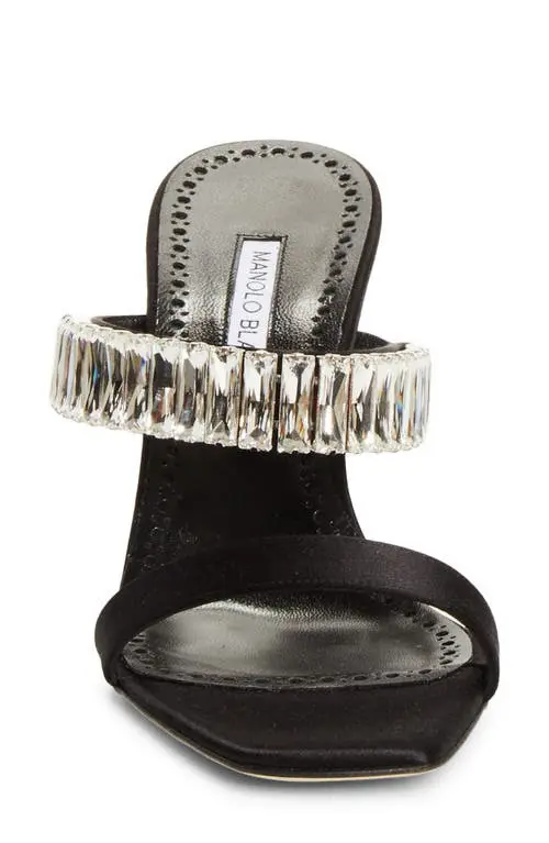 Manolo Blahnik Sako Bay Crystal Embellished Stiletto Sandal