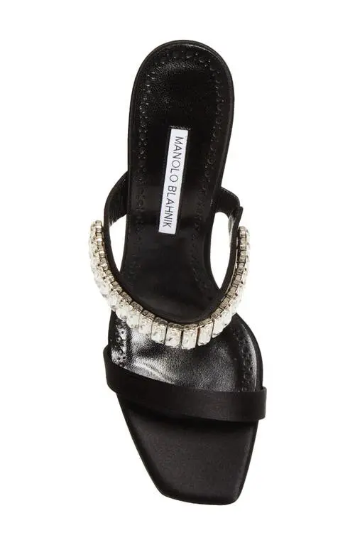 Manolo Blahnik Sako Bay Crystal Embellished Stiletto Sandal