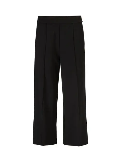 MASAI COPENHAGEN Mid-rise Cropped Wide-leg Trousers - Black