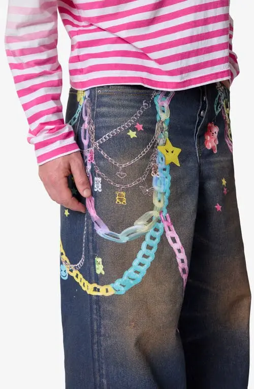 Mnml Rave Chain Print Jeans