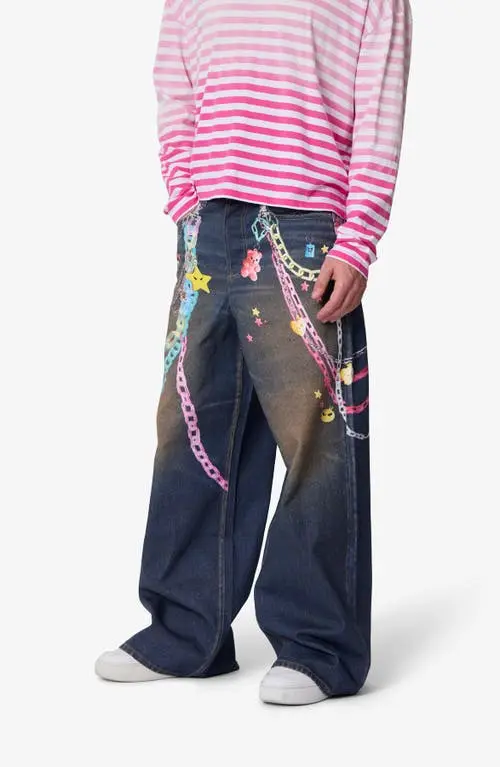 Mnml Rave Chain Print Jeans