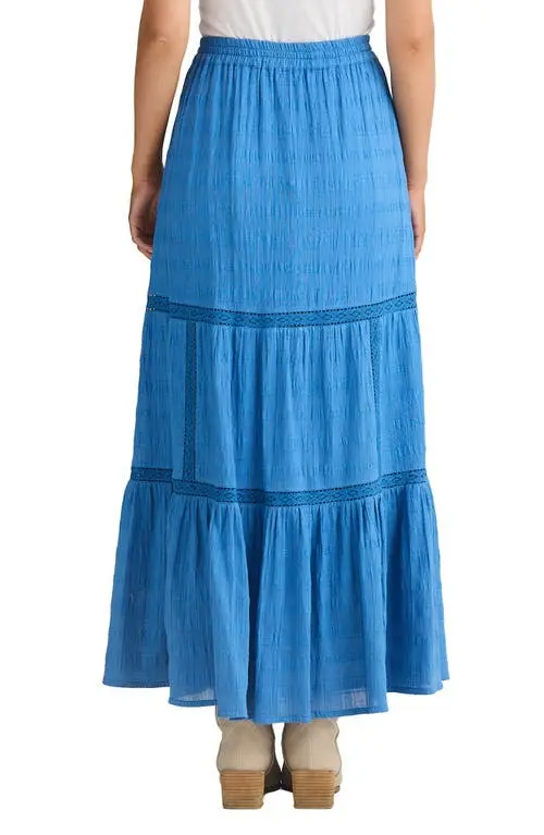 TALISMAN THE LABEL Aurora Tiered Maxi Skirt - Blue Haze