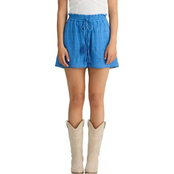TALISMAN THE LABEL Leilani Cotton Shorts - Blue Haze