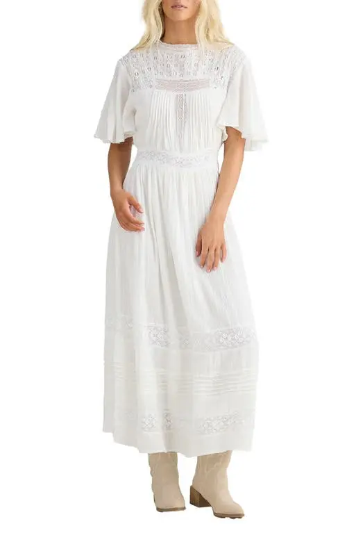 TALISMAN THE LABEL Romy Lace Maxi Dress - White
