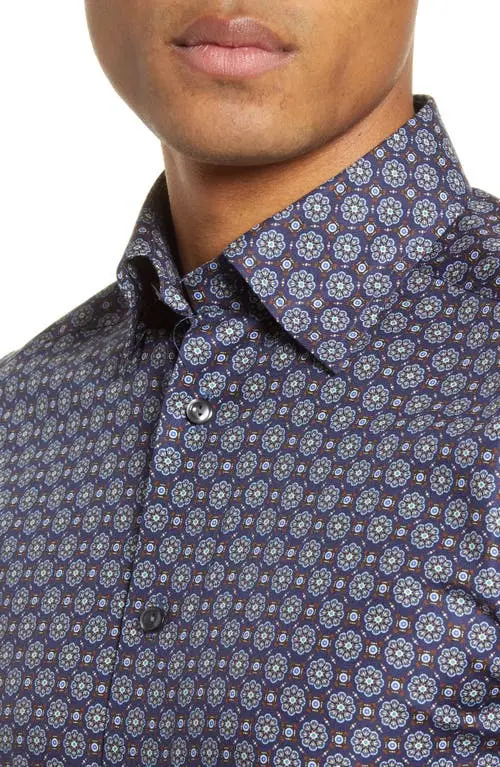 Eton Slim Fit Medallion Dress Shirt