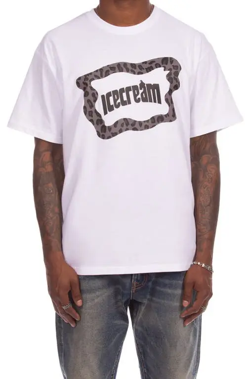 ICECREAM Leo Cotton Graphic T-shirt - White