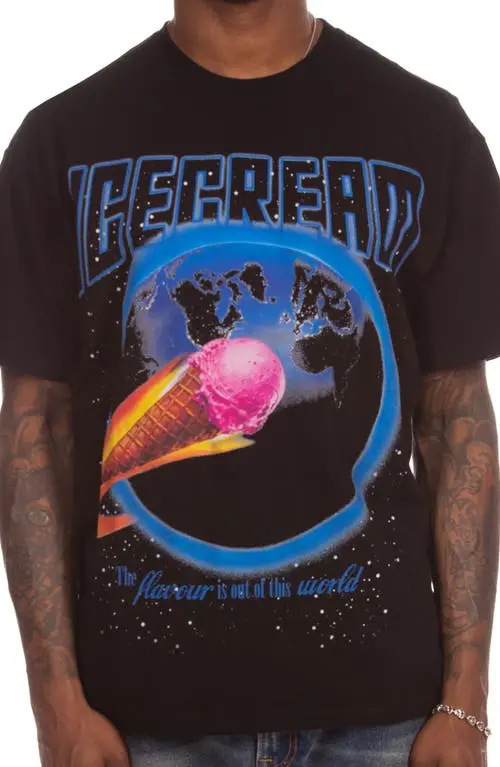 ICECREAM Streak Cotton Graphic T-shirt