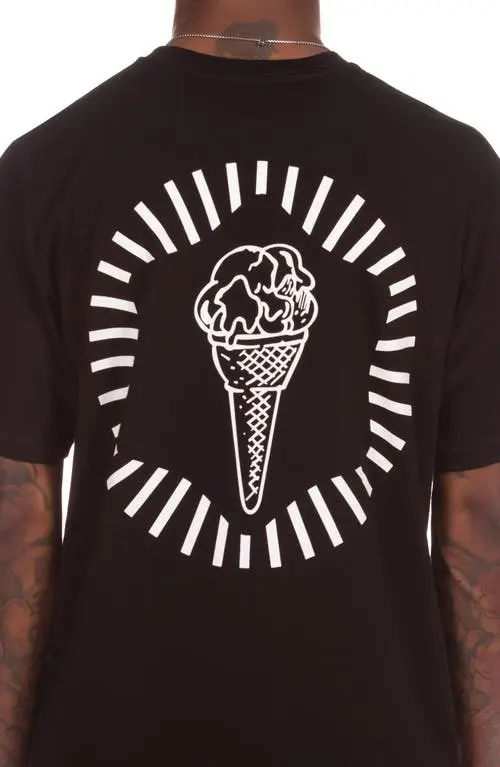 ICECREAM Snow Top Cotton Graphic T-shirt