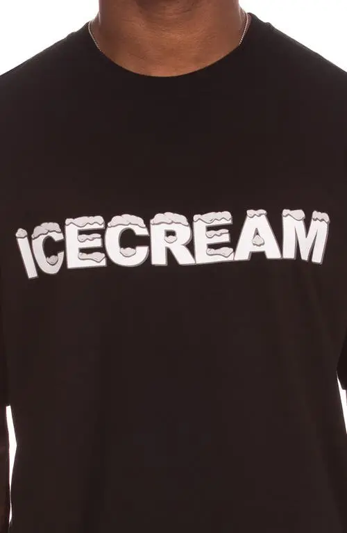 ICECREAM Snow Top Cotton Graphic T-shirt
