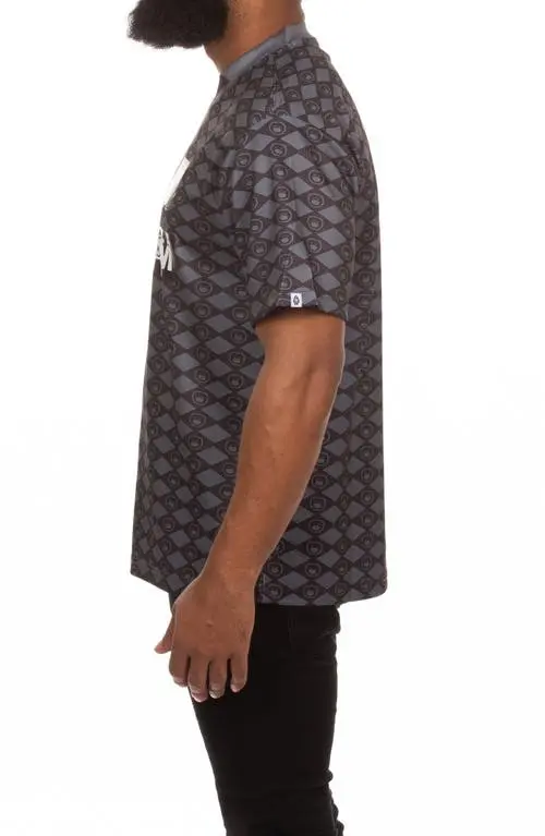 ICECREAM Frappe Short Sleeve Mesh V-neck Jersey - Black