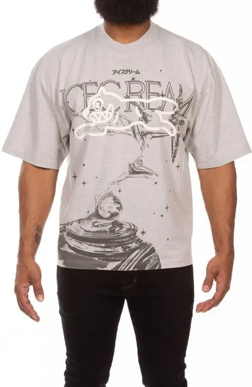 ICECREAM Fudge Graphic T-shirt - Heather Grey