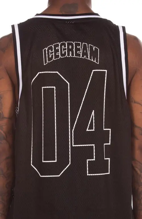 ICECREAM Drumstick" Mesh Tank - Black