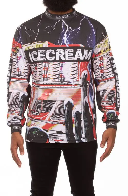 ICECREAM Yojimbo Cotton Jersey Graphic Long Sleeve T-shirt - Jet Set