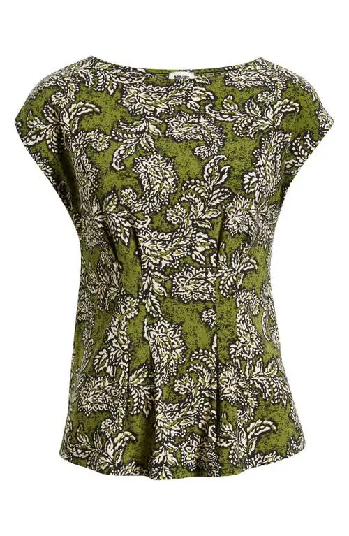 Anne Klein Print Cap Sleeve Top