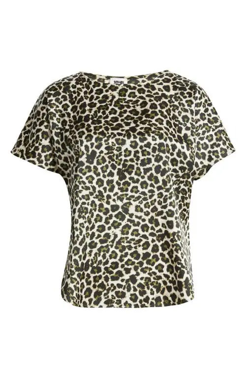 Anne Klein Leopard Print Short Sleeve Top