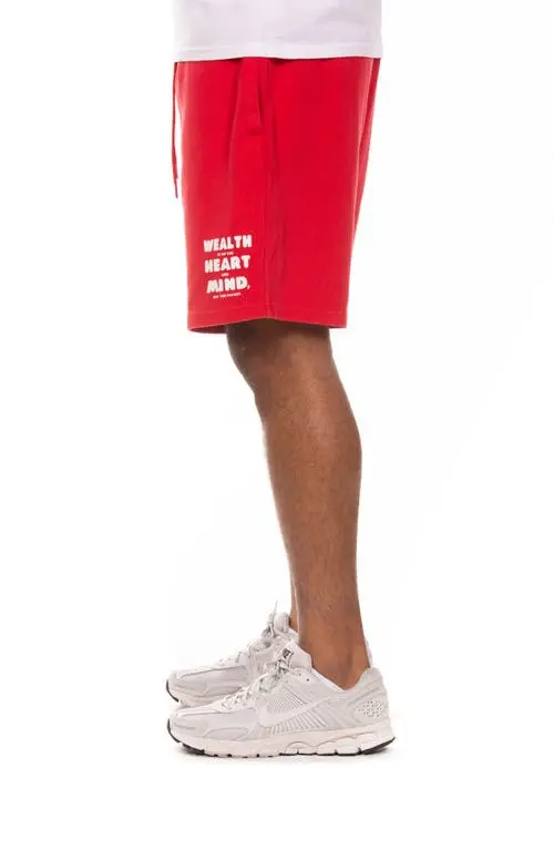 BILLIONAIRE BOYS CLUB Cotton Fleece Sweat Shorts - Red