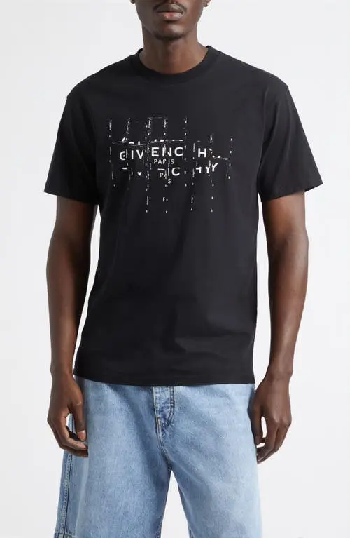 Givenchy Photographic Negative Logo Regular Fit Graphic T-shirt - Black