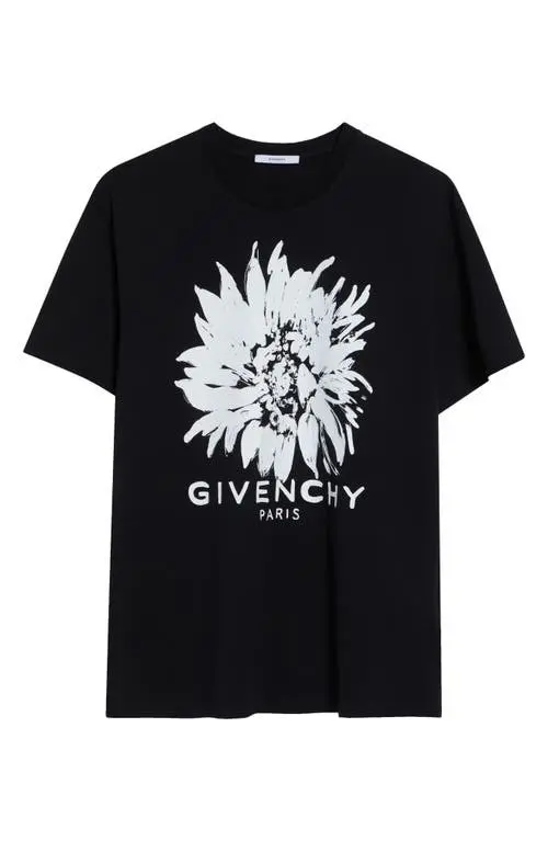 Givenchy Flower Graphic Logo Cotton T-shirt