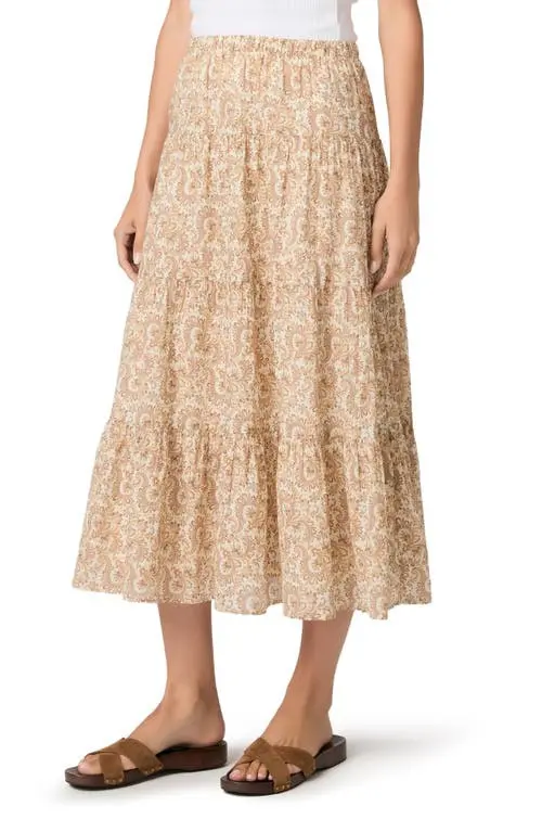 Paige Calabria Print Tiered Maxi Skirt