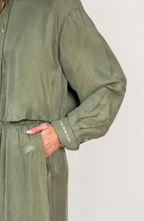 VIENS AVEC MOI The Riviera Cupro Wide Leg Pants