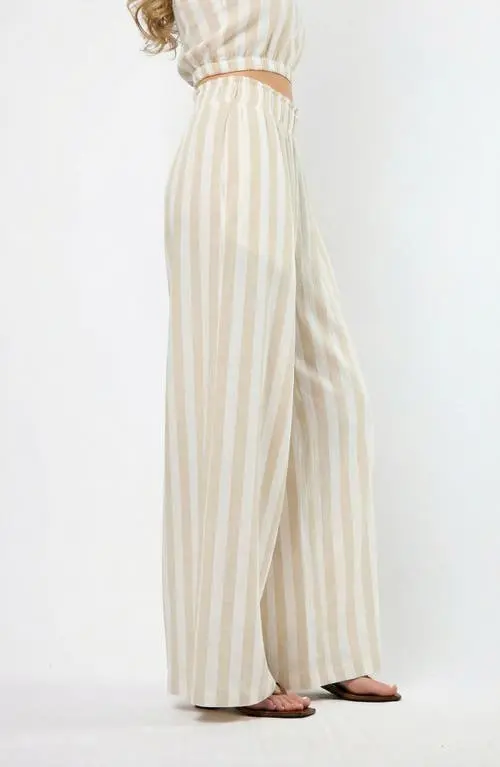 VIENS AVEC MOI The Paloma Stripe Wide Leg Pants