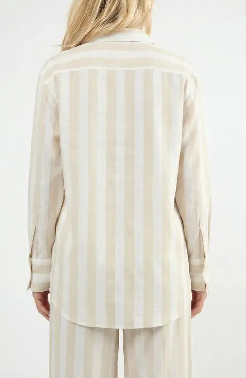 VIENS AVEC MOI Paloma Striped Long Sleeve Shirt