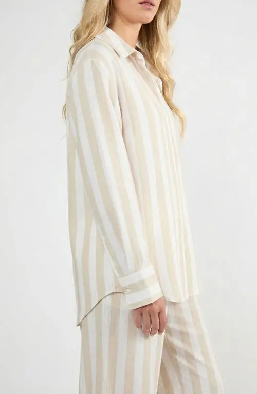 VIENS AVEC MOI Paloma Striped Long Sleeve Shirt