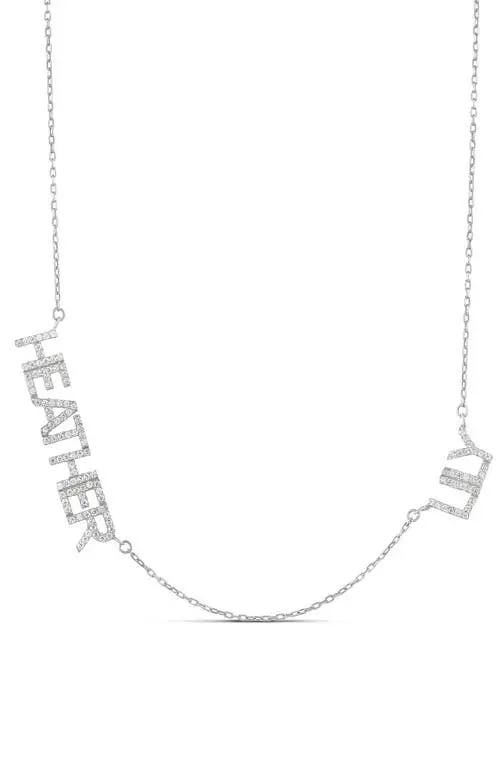 SHYMI Pavé Multi Nameplate Necklace - Silver