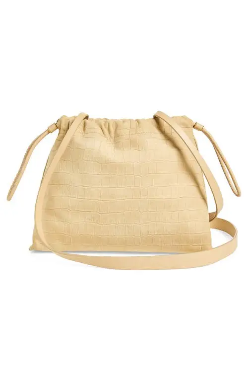 Vince Sarai Croc Embossed Leather Bag - Marzipan