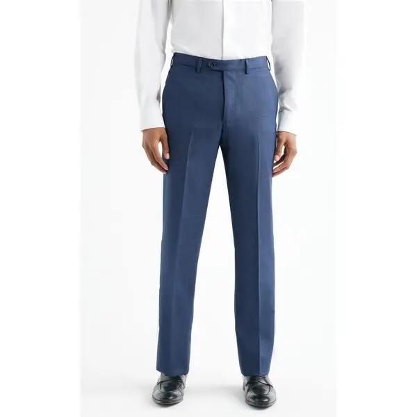 Emporio Armani Textured Trousers - Deep Blue