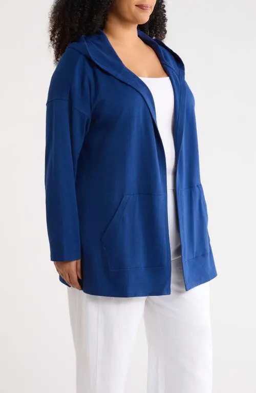 Eileen Fisher Organic Cotton Terry Hooded Jacket