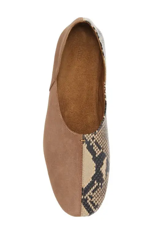 Khaite Jane Snakeskin Embossed Ballet Flat