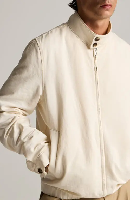 Vince Cotton & Linen Bomber Jacket