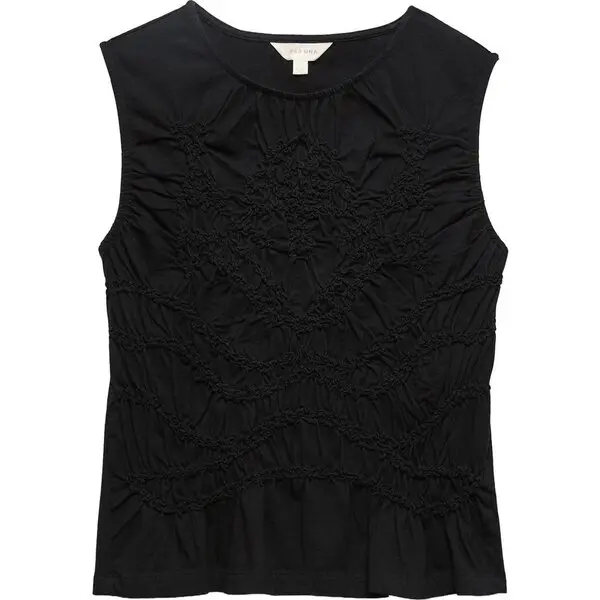 PER UNA BY M&S Sleeveless Cotton Jersey Tank Top - Black
