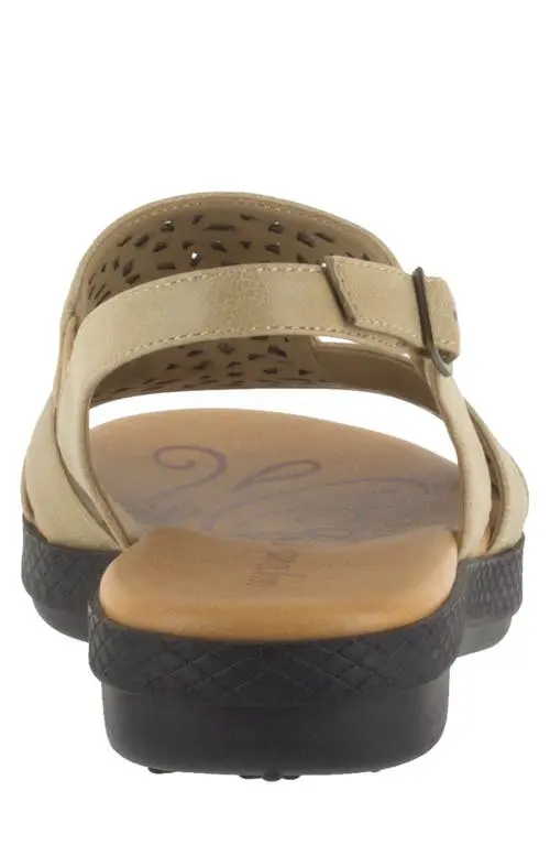 EASY WORKS BY EASY STREET Bolt Perforated Strappy Sandal
