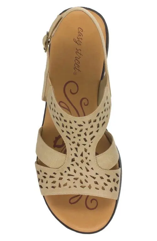 EASY WORKS BY EASY STREET Bolt Perforated Strappy Sandal