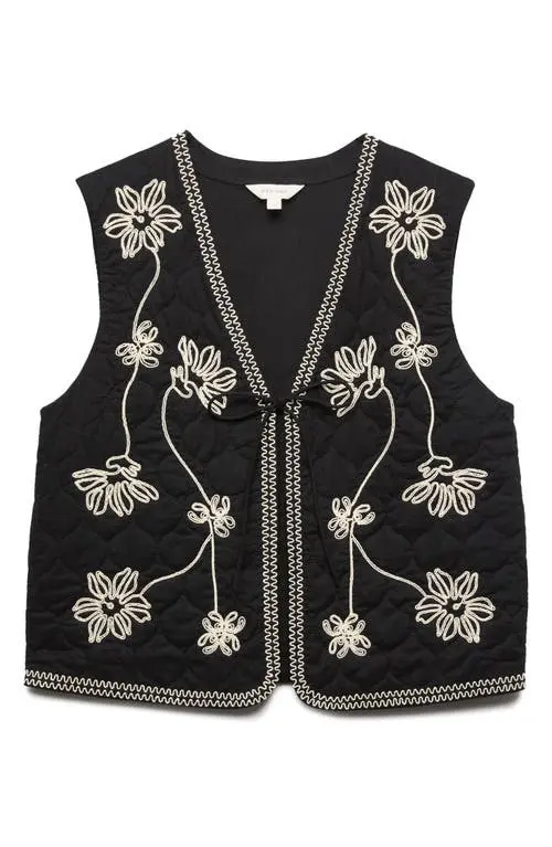 PER UNA BY M&S Embroidered Cotton Vest