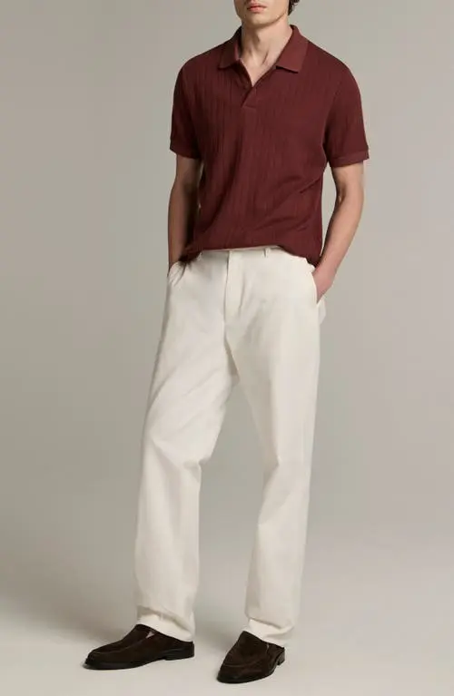 Vince Drop Needle Stripe Pima Cotton Polo - Deep Satin